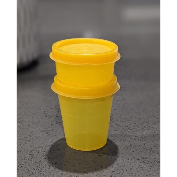 Tupperware | Kitchen | Tupperware Smidgets Mini 2 Oz Containers Yellow ...